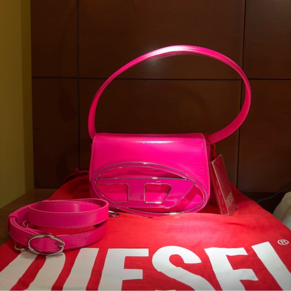 Diesel | Bags | Diesel Dr Shoulder Bag Pink Fluorescent | Poshmark